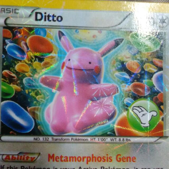 Ditto (Pikachu) holo Card, Hobbies & Toys, Toys & Games on Carousell