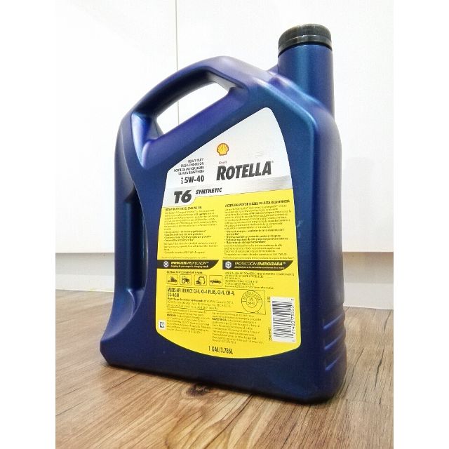 Shell Rotella T6 5W-40 Full Synthetic, Heavy Duty Diesel Engine Oil (CJ ...