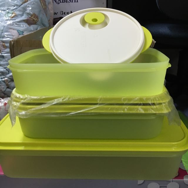 Tupperware Green Set, Furniture & Home Living, Kitchenware & Tableware ...