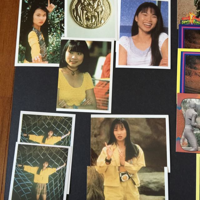 24 Yellow Power Ranger Trini Kwan Card Stickers (Thuy Trang), Hobbies ...