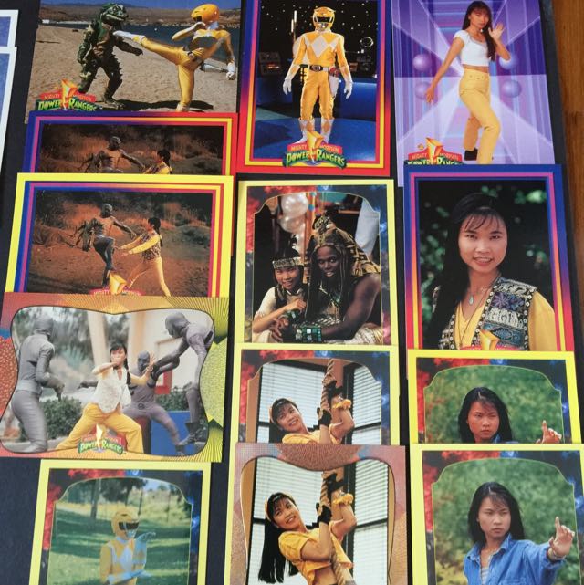 24 Yellow Power Ranger Trini Kwan Card Stickers (Thuy Trang), Hobbies ...
