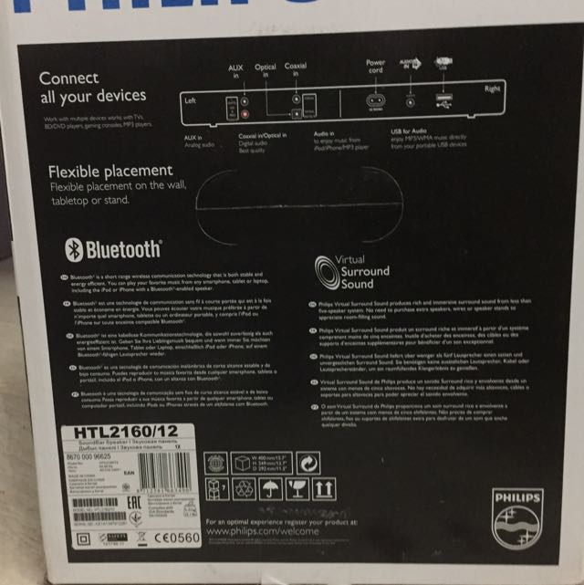 Philips Soundbar HTL2160/12, Computers & Tech, Parts & Accessories ...