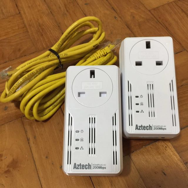 Aztech Homeplug Pass Through Computers And Tech Parts And Accessories Networking On Carousell