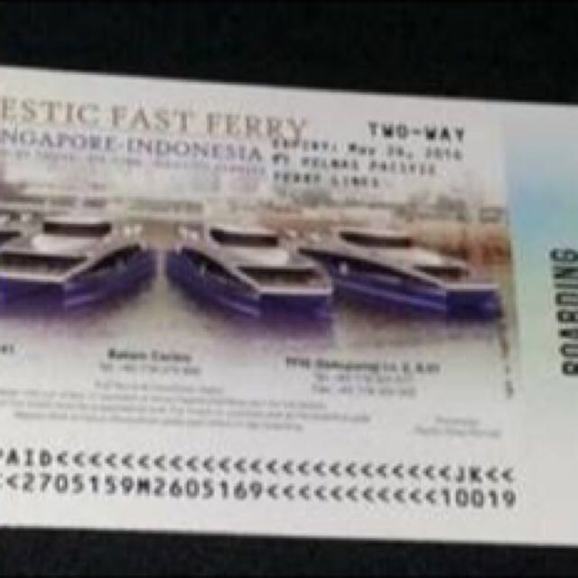 BATAM Ferry Ticket 2 Way, Tickets & Vouchers, Local Attractions ...