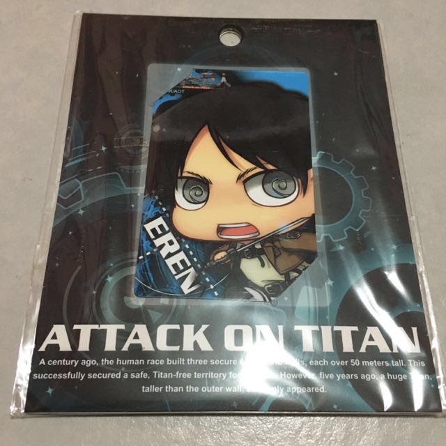 Shingeki no Kyojin Eren Card Sticker, Hobbies & Toys, Memorabilia ...
