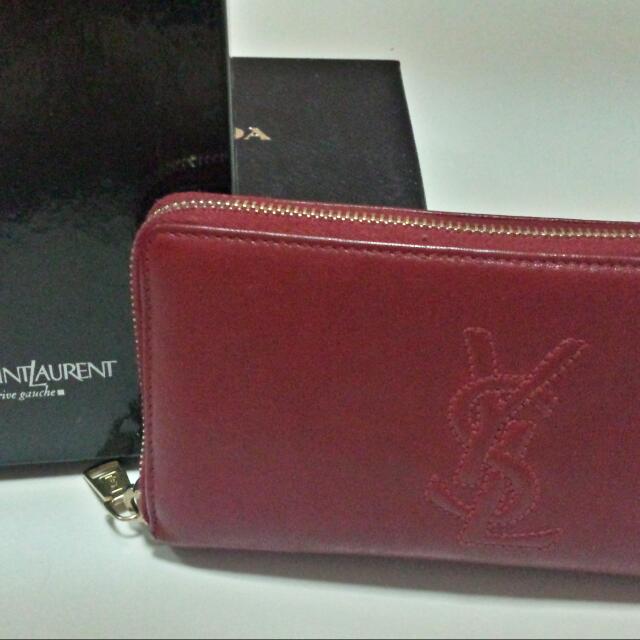 YSL zip around red long wallet, Women's Fashion, Bags & Wallets ...