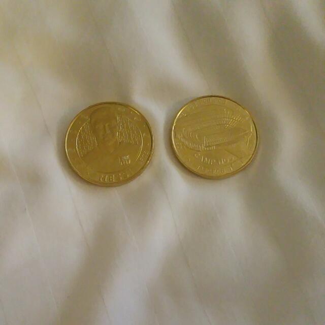 AUTHENTIC Barcelona FC Camp Nou Gold Coins - Messi + Camp Nou Stadium ...