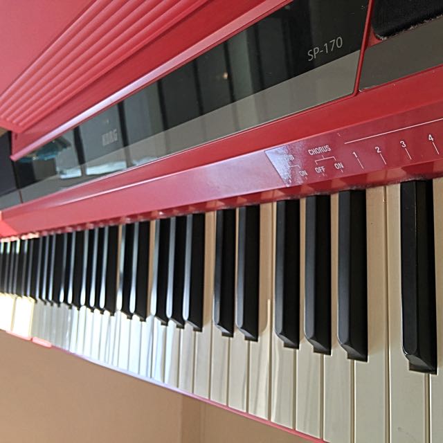 Korg Red Piano Keyboard SP-170, Hobbies & Toys, Music & Media, Musical ...