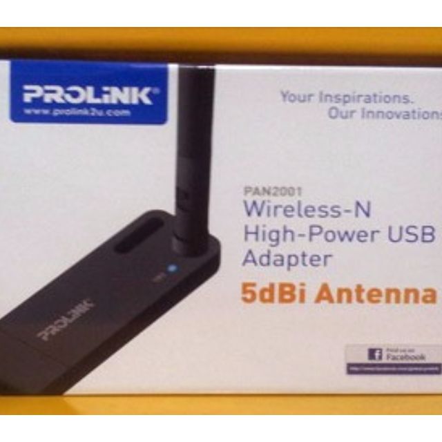 Prolink Pan2001 Wireless-N High-Power USB Adapter 5dBi Antenna ...