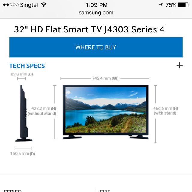 Samsung SMART LED TV 32 Inch Model UA32J4303AK, TV & Home Appliances ...