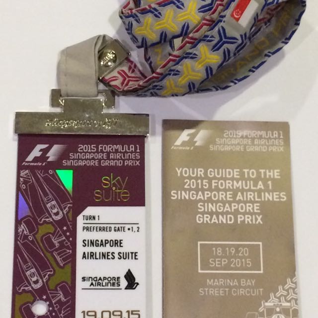 2015 Singapore Airlines F1 Grand Prix Pass, Tickets & Vouchers, Local ...