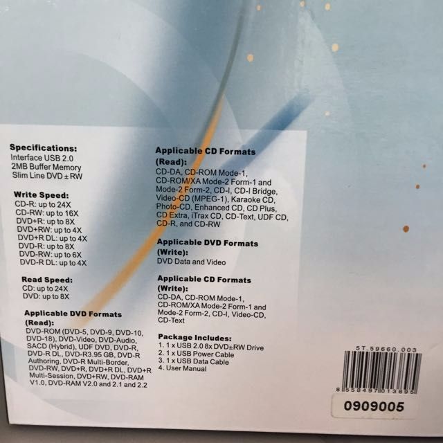 Acer external slim supermulti drive USB 2.0, Computers & Tech, Parts ...