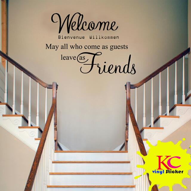 Wall Sticker welcome Guests word, Hobbies & Toys, Stationery & Craft ...