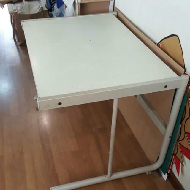 Metal Study Table, Furniture & Home Living, Furniture, Tables & Sets on ...