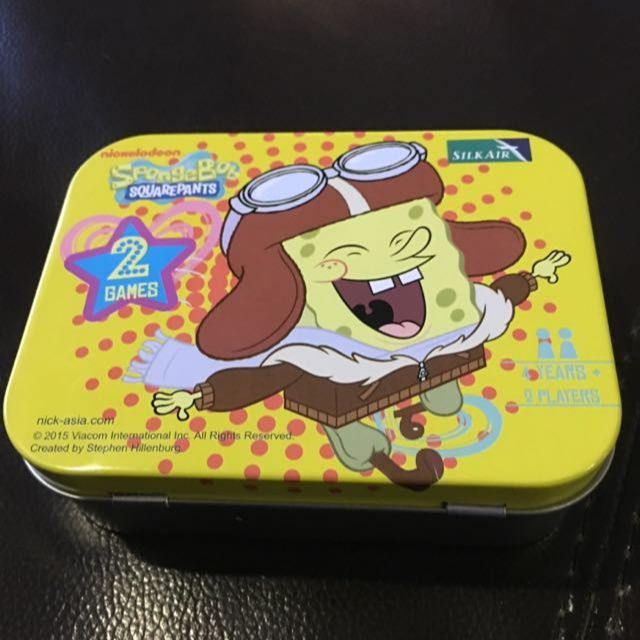 SpongeBob Square Pants 2-games in Metal Box, Hobbies & Toys, Toys ...