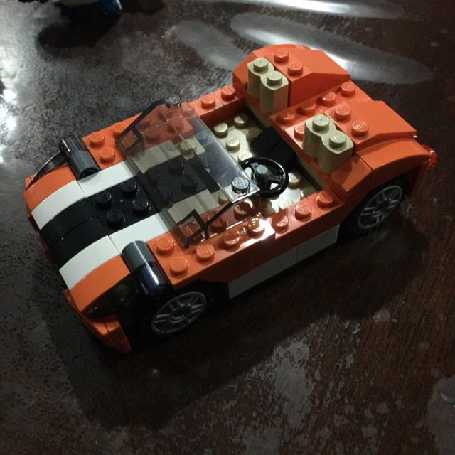 Orange Car(lego), Hobbies & Toys, Toys & Games on Carousell