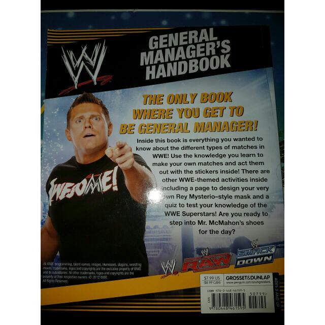 WWE GENERAL MANAGER HANDBOOK RARE, Hobbies & Toys, Books & Magazines ...