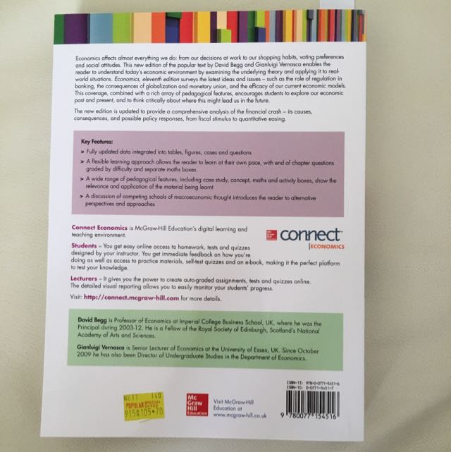 Economics By David Begg, Gianluigi Vernasca, Stanley Fischer, Rudiger ...