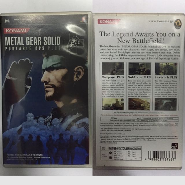 Metal Gear Solid- Portable OPS Plus (PSP), Hobbies & Toys, Toys & Games ...