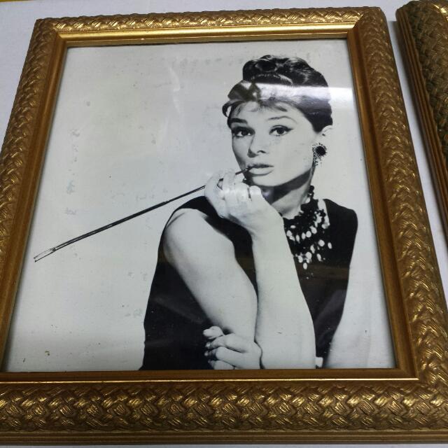 Vintage Audrey Hepburn Picture Frame, Furniture & Home Living, Home ...