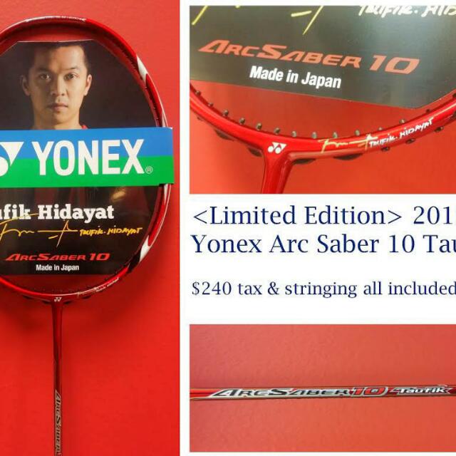 Yonex Arc Saber 10 Taufik Hidayat Limited Edition, Sports Equipment ...