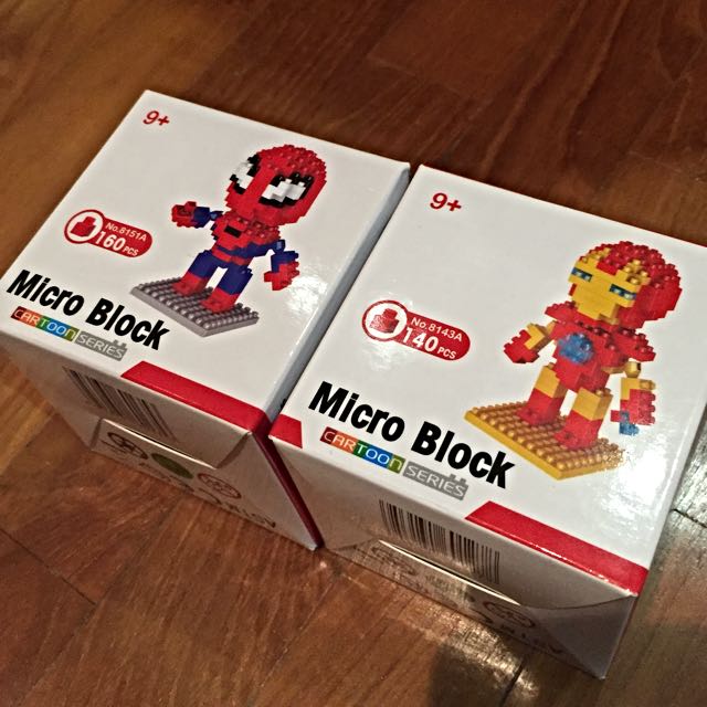 Spider-Man And Ironman Microblocks, Hobbies & Toys, Toys & Games on ...