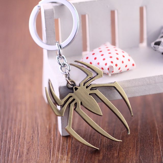 Spider-man Symbol Metallic Key Chain, Bronze and Silver Colours ...
