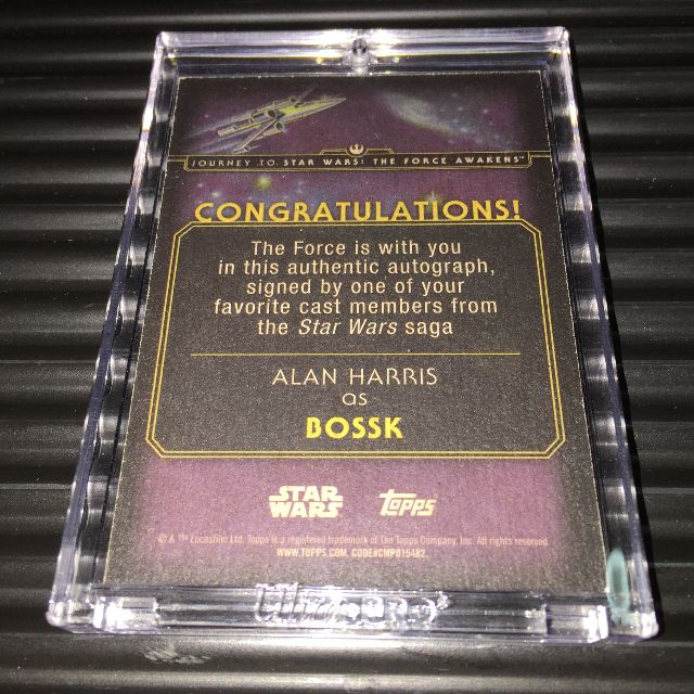 Topps Autograph - Alan Harris as Bossk (Journey to Star Wars: The Force ...