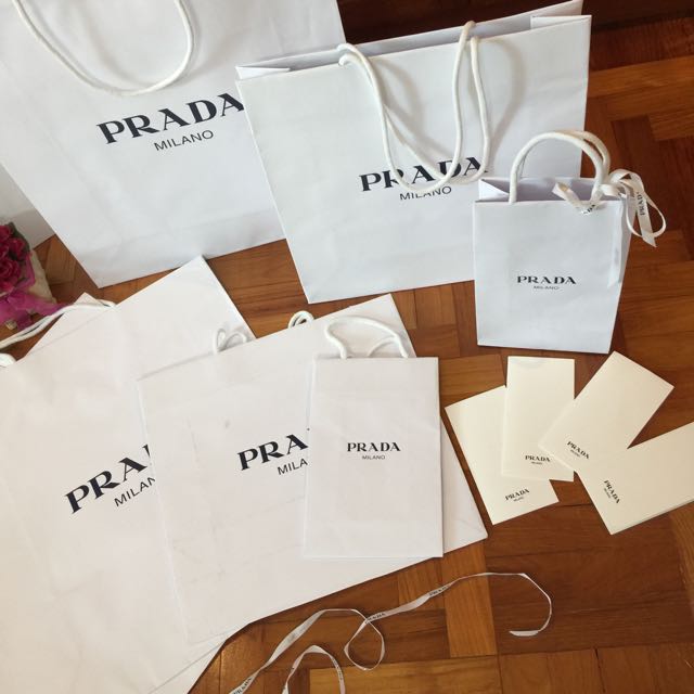 Prada Invoice Card & Paperbag, Luxury on Carousell