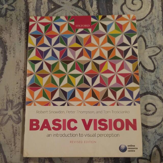 (PENDING) Basic Vision: An Introduction To Visual Perception, Hobbies ...