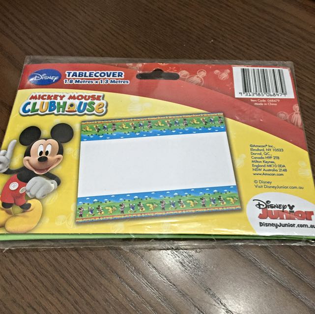 Mickey Mouse Clubhouse Party Table Cover, Babies & Kids, Baby Nursery ...