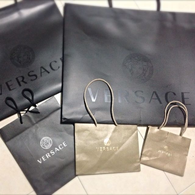 Versace Paper Bags In Odd Sizes, Luxury, Bags & Wallets on Carousell
