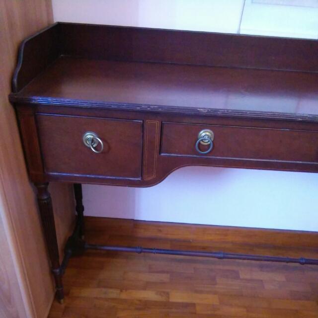 RESERVED Elegant Wooden Concierge Desk Table With 3 Drawers, Furniture ...