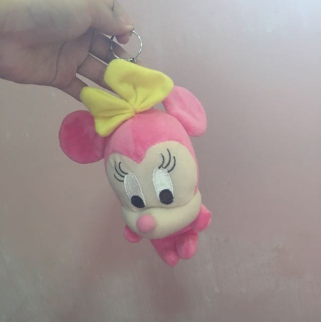 Minnie Mouse Soft Toy Keychain, Hobbies & Toys, Toys & Games on Carousell