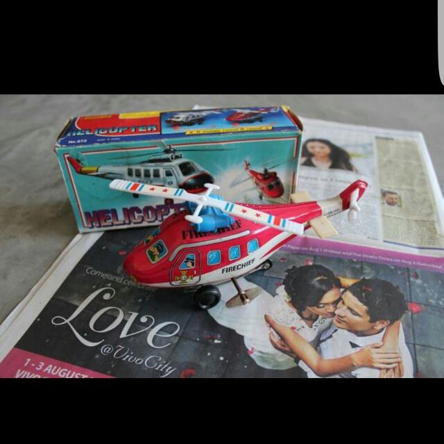 Vintage Helicopter Tin Toy, Hobbies & Toys, Memorabilia & Collectibles ...