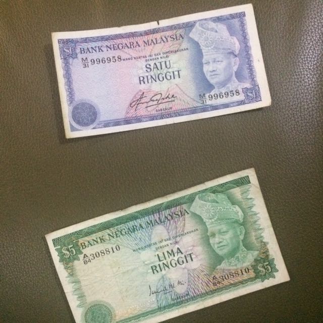 Malaysian Old Notes RM1 & RM5, Hobbies & Toys, Collectibles ...