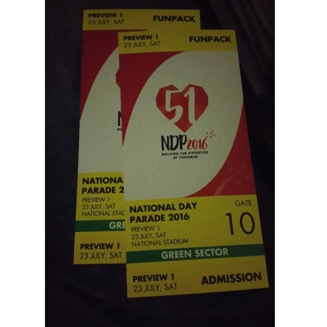 NDP tickets Trade: 2xpreview 1 with 2x preview2, Tickets & Vouchers ...