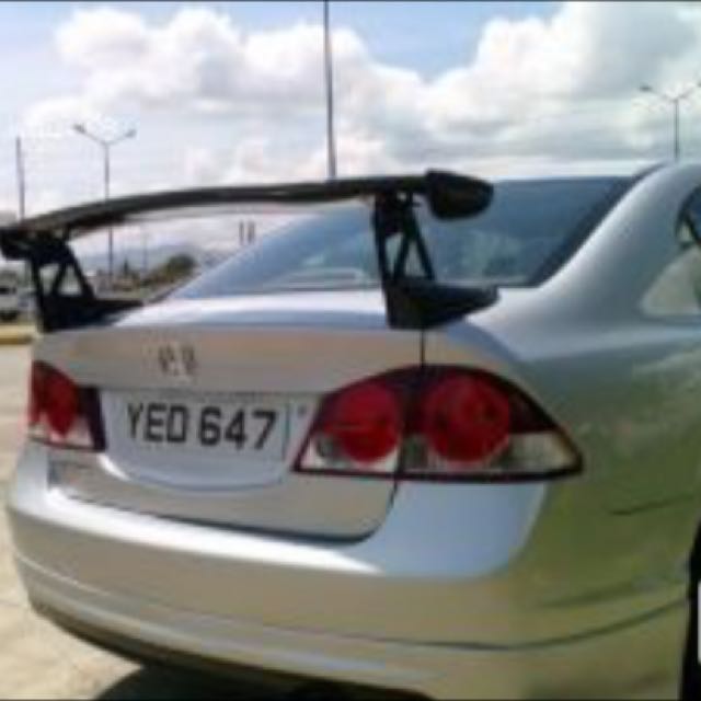 Original Fibre Civic FD2R Mugen Spoiler, Car Accessories on Carousell