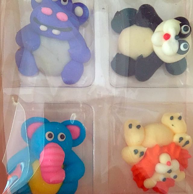 Sugar Animal And HAPPY BIRTHDAY Cake/cupcake Toppers, Hobbies & Toys ...