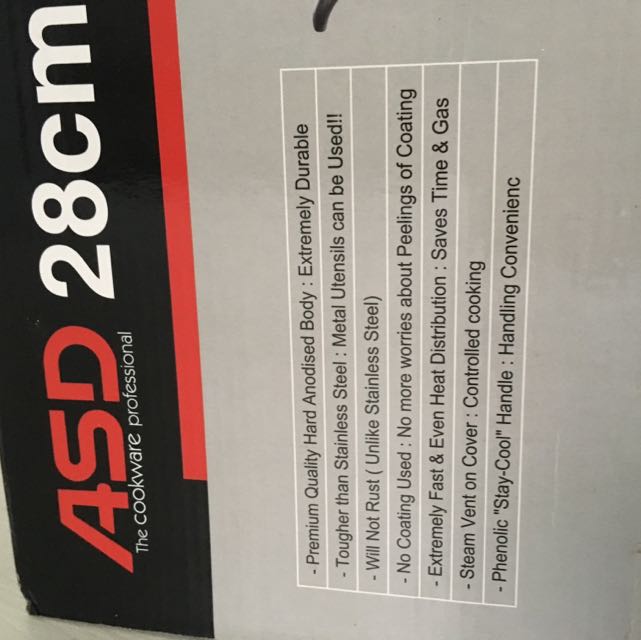 asd 28 cm stir-fry frying pan, TV & Home Appliances, Kitchen Appliances ...