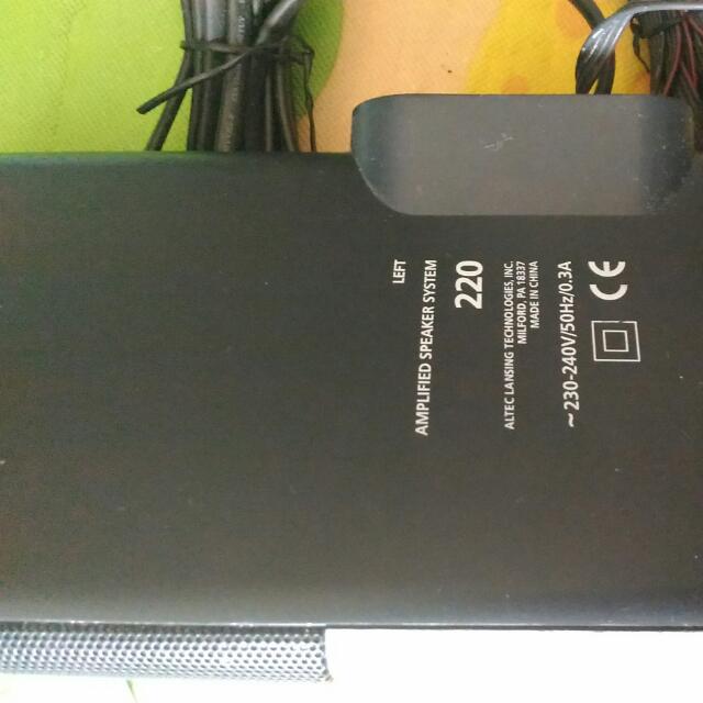 Altec Lansing Amplified Speaker 220 System PC Multimedia Speaker, Audio ...