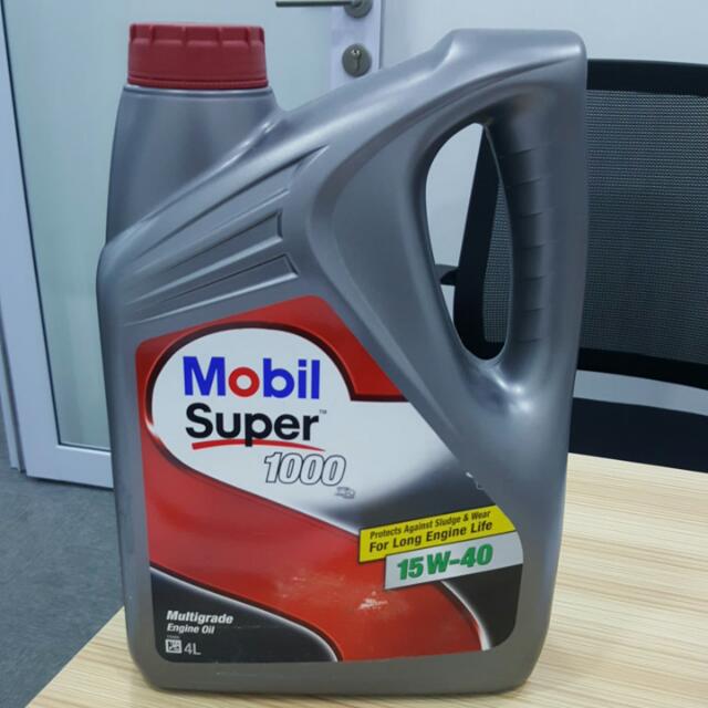 Mobil Super 1000 Engine Oil 15w - 40, Car Accessories on Carousell
