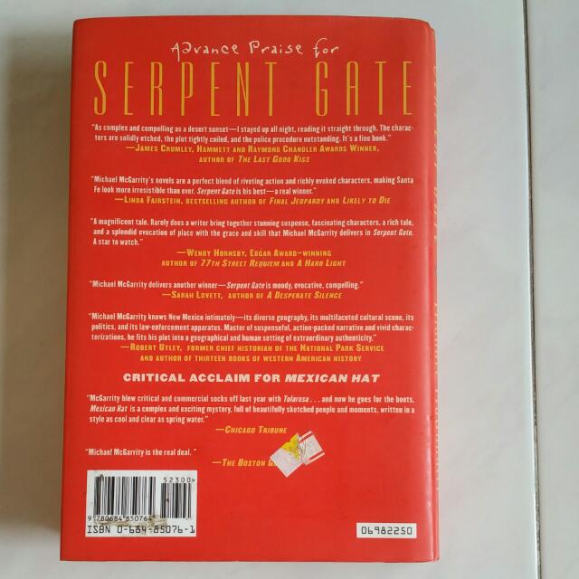 Serpent Gate By Michael McGarrity, Hobbies & Toys, Memorabilia ...