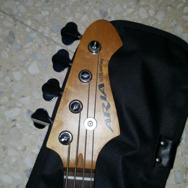 Aria STB series Active 4 Strings Electric Jazz Bass, Hobbies & Toys ...