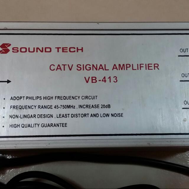 SOUND TECH CATV SIGNAL AMPLIFIER VB-413, Computers & Tech, Parts ...