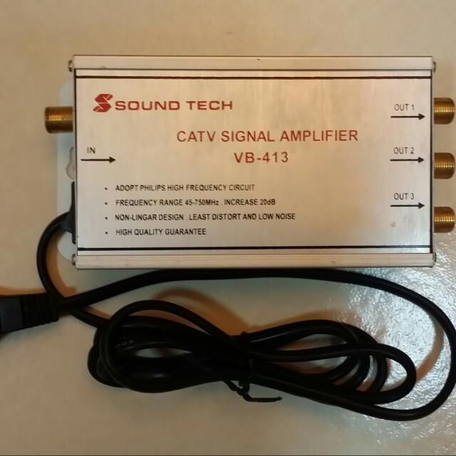 SOUND TECH CATV SIGNAL AMPLIFIER VB-413, Computers & Tech, Parts ...