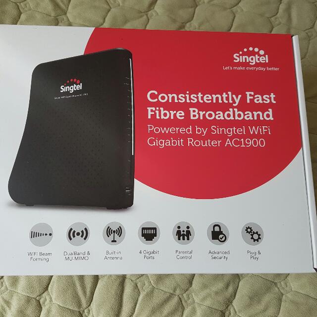 Singtel AC1900 WIFI gigabit Router, Computers & Tech, Parts ...
