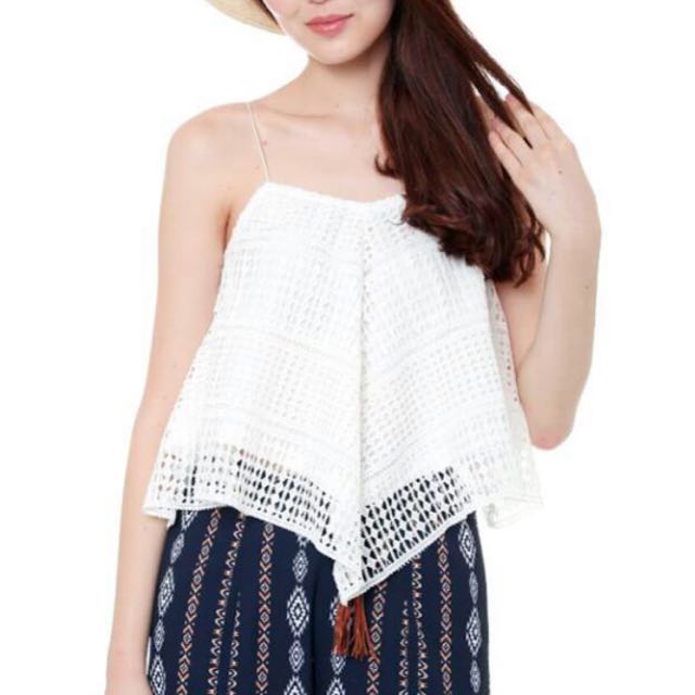 Crotchet Top, Women's Fashion, Tops, Sleeveless on Carousell
