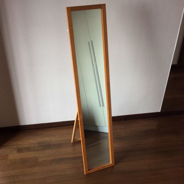 MUJI Standing Mirror (maple), Furniture & Home Living, Home Decor ...