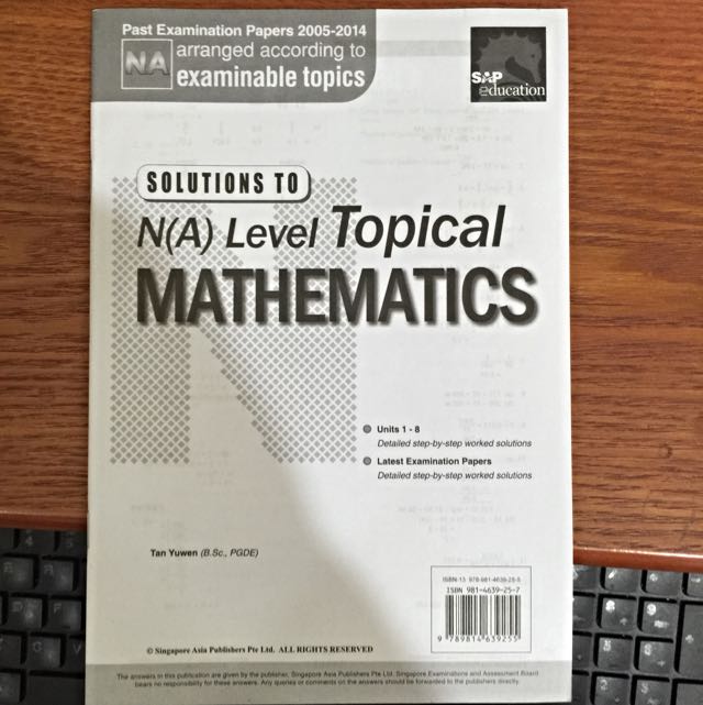 Normal Academic N Level Math (Topical) TYS, Hobbies & Toys, Books & Magazines, Textbooks on ...